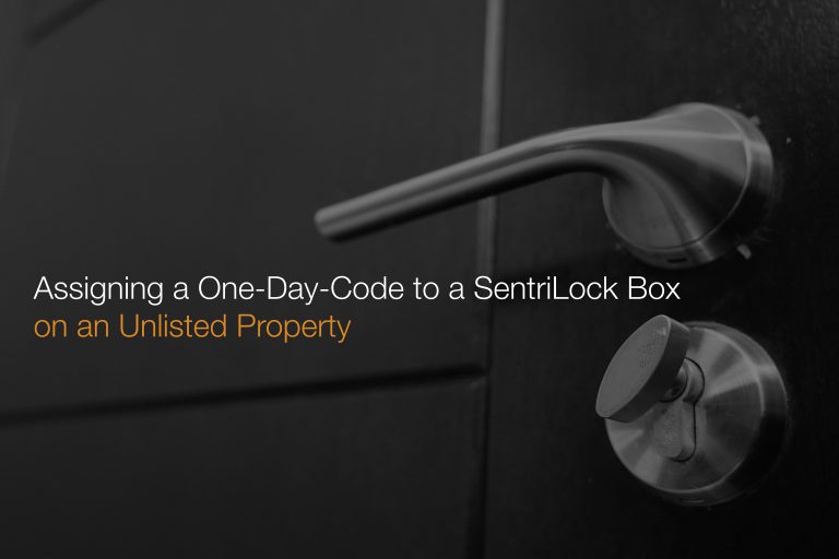 Assigning a One-Day-Code to a SentriLock Box on an Unlisted Property
